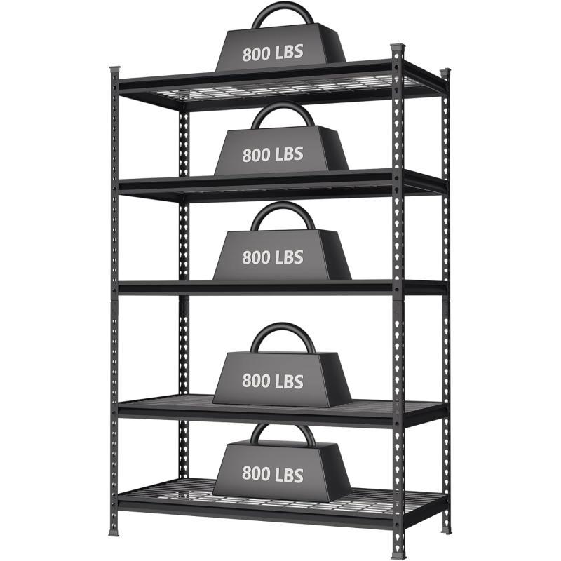 WORKPRO 3-Tier Garage Shelving Unit, Heavy Duty 5400 LBS Load Capacity ...