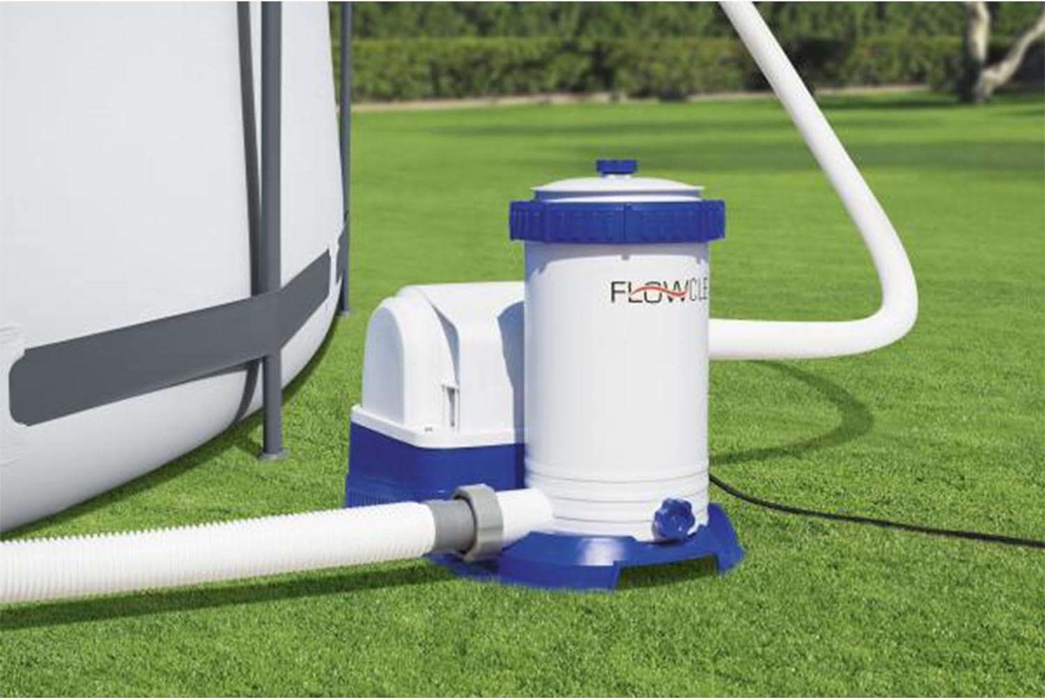 Bestway 58647E-BW Flowclear Transparent Filter Above Ground Pool Pump ...