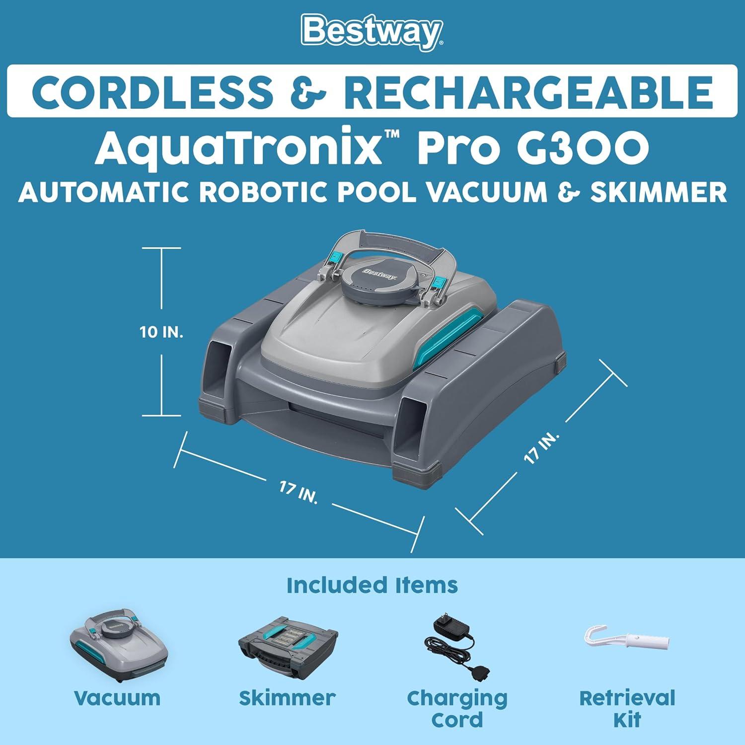 Bestway AquaTronix Pro G300 Automatic Robotic Pool Vacuum and Surface ...