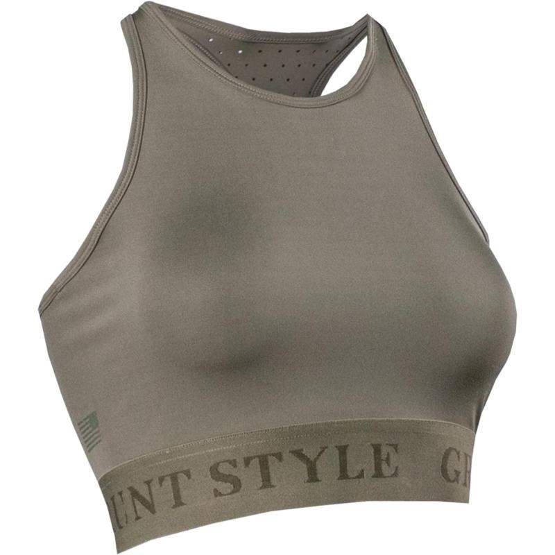 Women’s GS Racerback Sports Bra(Olive) - Grunt Style