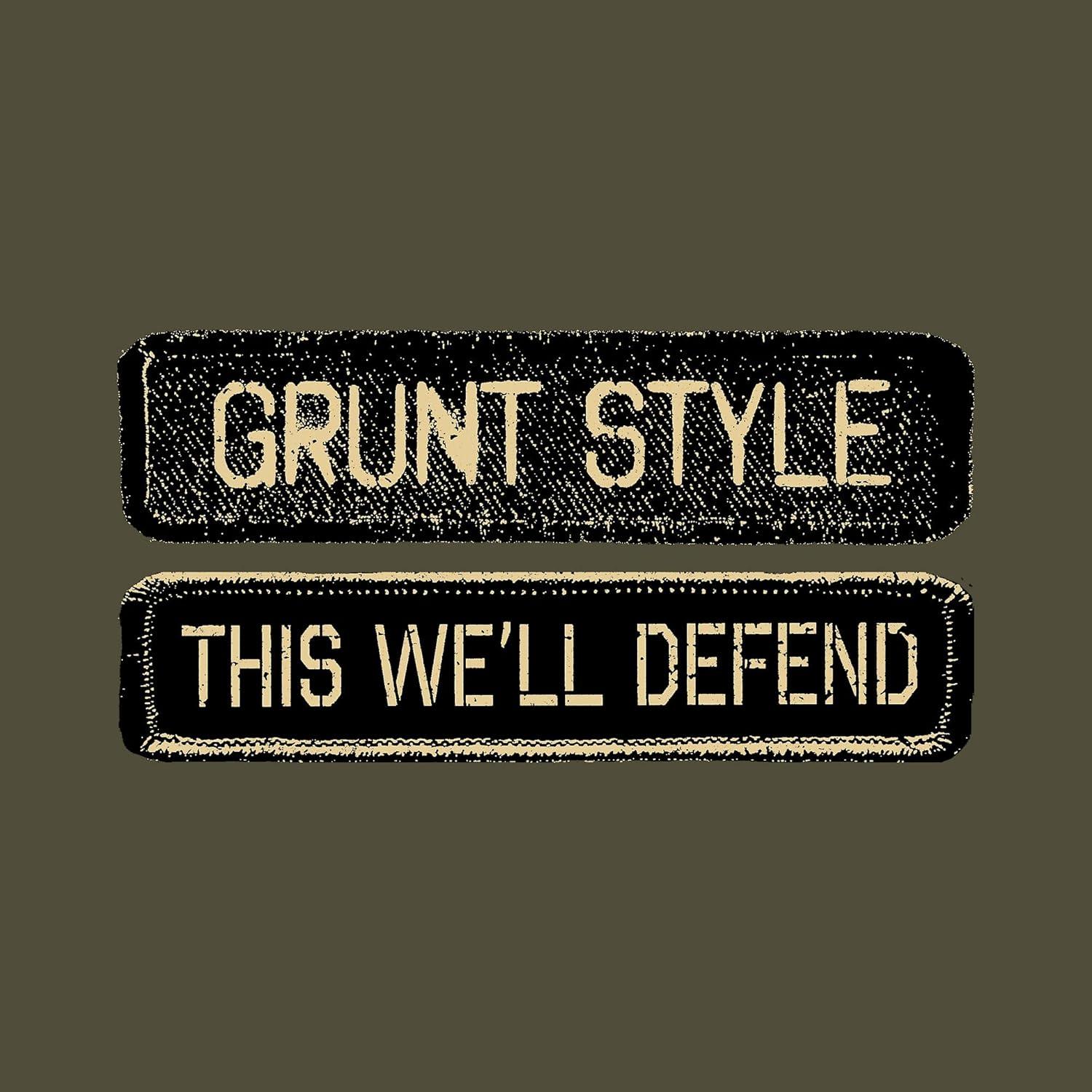 Grunt Style Name Tape Men’s Long Sleeve T-Shirt(Military Green) - Grunt ...